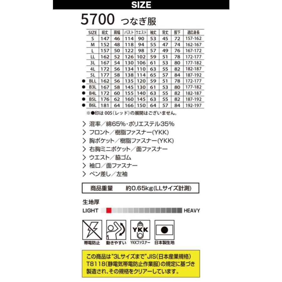 Auto-Bi 高機能春夏薄手長袖つなぎ服 5700 ツナギ 日本製生地 帯電防止 動きやすい YKKファスナー 春夏ツナギ 生地薄 メンズ レディース 自動車整備工場 牧場 : 空調服 ...