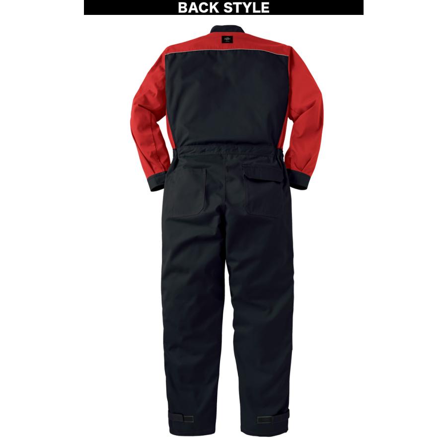 ヤマタカ メカニックスーツ 7051 長袖 整備士 帯電防止 脇ゴム スタンドカラー かっこいい オールシーズン つなぎ 作業服 作業着 メンズ DON YAMATAKA :108-7051 ...