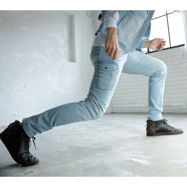 作業着 作業服 デニム ストレッチブラストカーゴ イーブンリバー EVEN RIVER USD702 オールシーズン 数量限定 :114-USD702:空調服・ファン付き作業着取扱店 ...