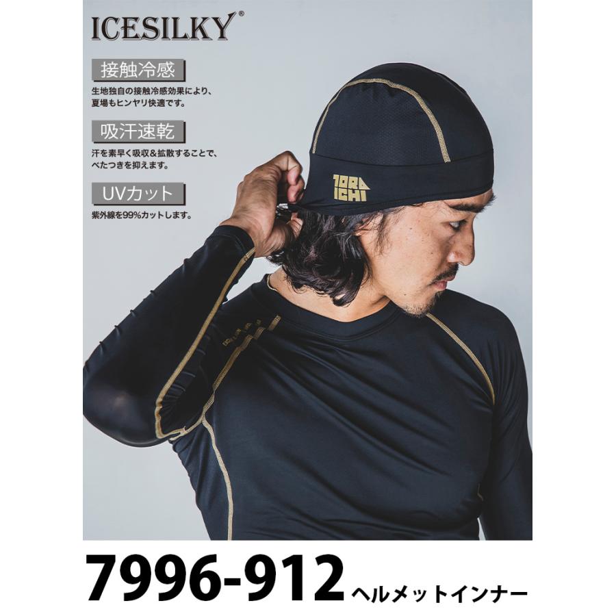 2025年新商品 寅壱 ヘルメットインナー 7996-912 吸汗速乾 接触冷感 UVカット 春夏 インナー帽子 作業帽子 熱中症対策 メンズ 男女兼用 現場 作業着 作業服 TORA ...