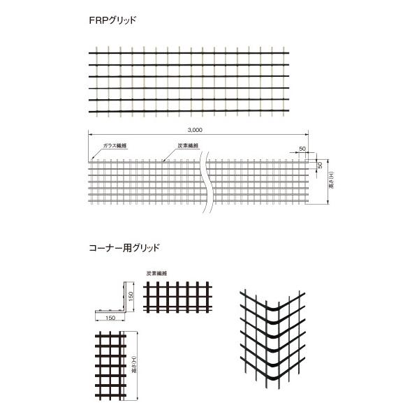 【法人限定】城東テクノ FRPグリッド基礎補強工法 コーナー用グリッド 高さ:400mm FRP-CGR6SDI-H40 1個 : J-relife ヤフー店 - 通販 - Yahoo!ショッピング