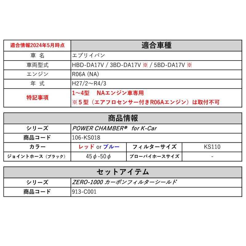 [ZERO-1000]HBD-DA17V エブリイバン (R06A NA_H27/2〜R4/3)用パワーチャンバー＋シールドセット :zr1-106ks018-s-f01:ユニオンプロデュース ...