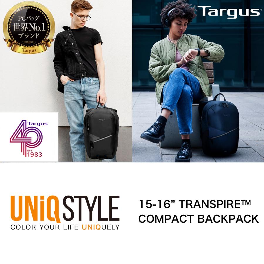 Targus ターガス 15-16" Transpire Compact BackPack TBB632GL-70 ブラック TBB63202GL-70 ブルー : ユニークダイレクト ...