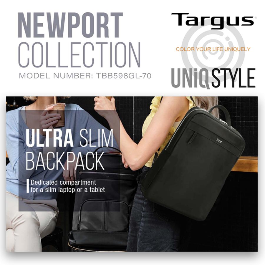 Targus バックパック レディース Newport 15" Ultra Slim Backpack TBB598GL-70 : ユニークダイレクト - 通販 - Yahoo!ショッピング