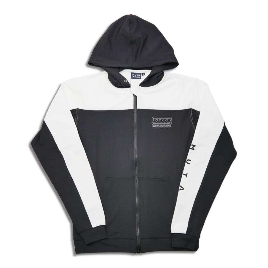 muta MARINE ムータマリン MMTK-435056 ラッシュパーカー (バイカラー) ホワイトブラック ユニセックス 2024年春夏 ...