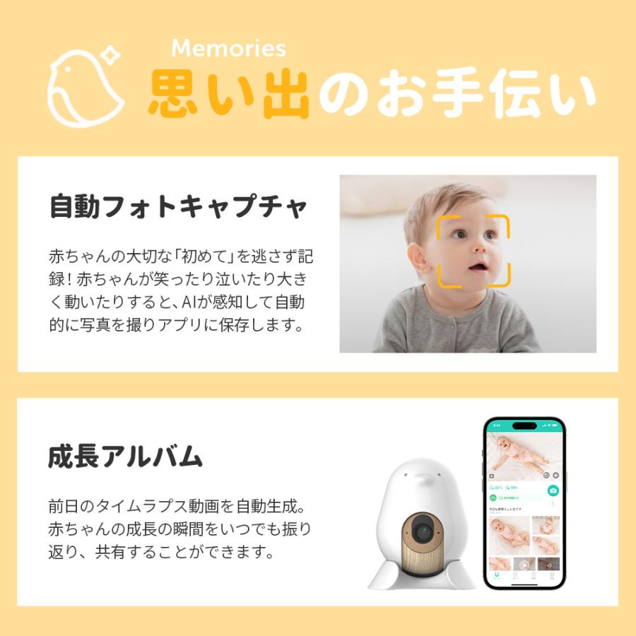 Cubo Ai Plus スマートベビーモニター 赤ちゃん 見守りカメラ 睡眠 安全 顔認識 カバー防止 寝返り キューボai アラート 睡眠分析 危険エリア 泣き声 感知 : cuboai ...