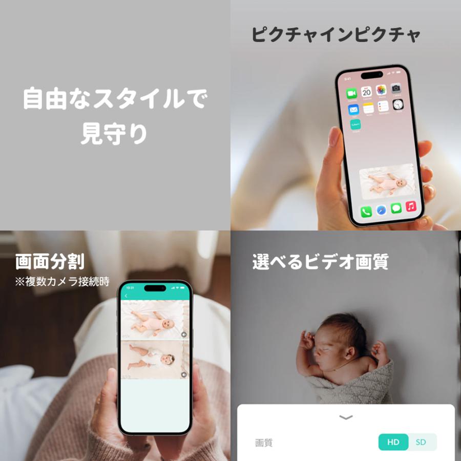 Cubo Ai Plus スマートベビーモニター 赤ちゃん 見守りカメラ 睡眠 安全 顔認識 カバー防止 寝返り キューボai アラート 睡眠分析 危険エリア 泣き声 感知 : cuboai ...