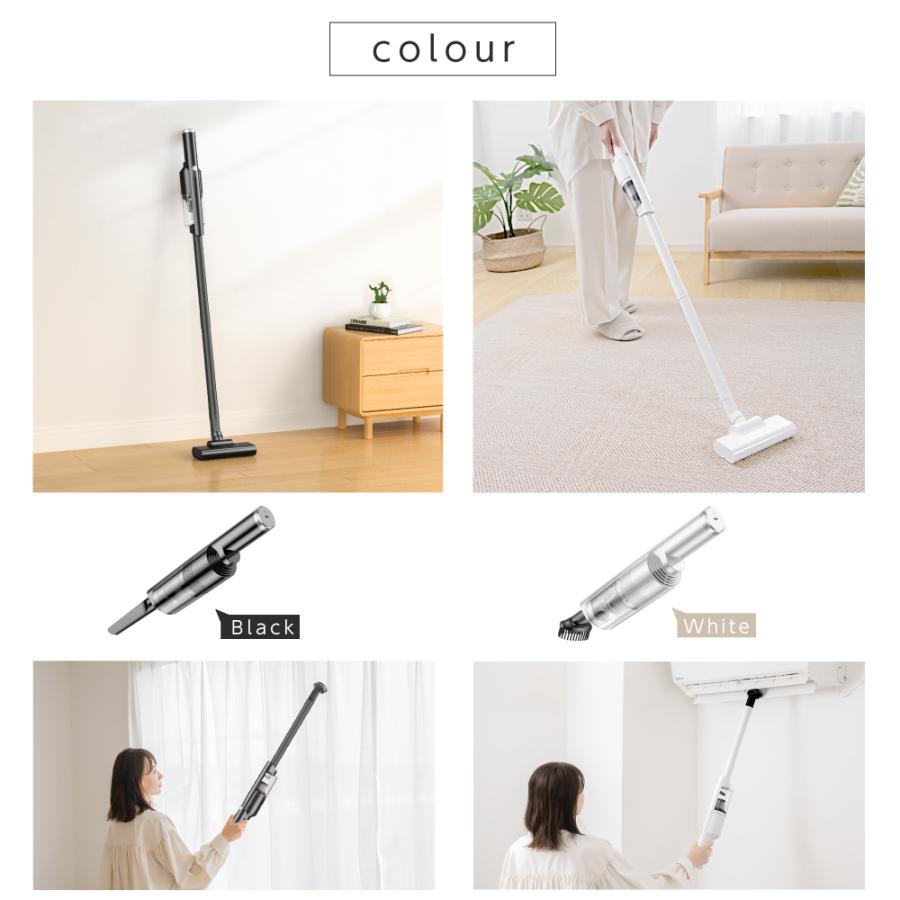 掃除機 サイクロン コードレス 2WAY ハンディー クリーナー 12000pa 5種類ノズル サイクロン掃除機 サイクロン式 スティッククリーナー 強力吸引 静音 xr-s005 ...