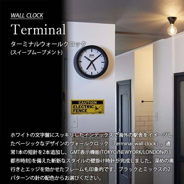 ARTWORKSTUDIO アートワークスタジオ Terminal-wall clock ターミナルウォールクロック TK-2096 スイープムーブメント 掛時計 掛け時計 ウォールクロック ...