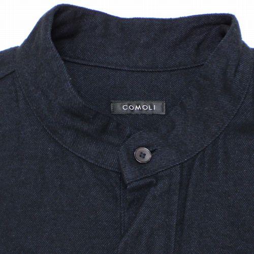 COMOLI コモリ 20AW シルクネル プルオーバーシャツ 2 ネイビー :133959:unstitch Yahoo!店 - 通販 - Yahoo!ショッピング