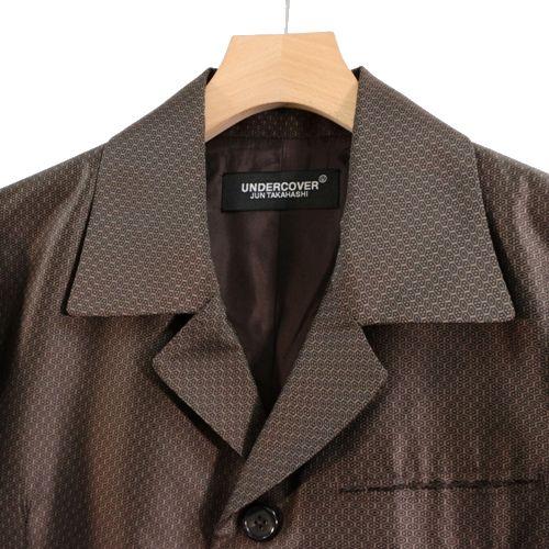 UNDERCOVER アンダーカバー 22SS 小紋柄SiJQダーツステンカラーCT コート 3 ブラウン : unstitch Yahoo ...