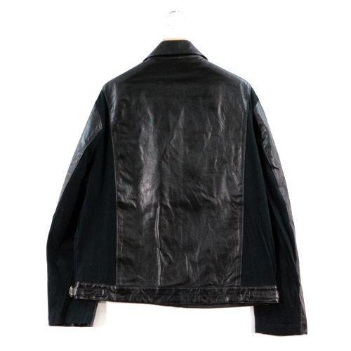 UNDERCOVER アンダーカバー 22SS プリントCS切替 ライトレザーライダース RKSN ジャケット 2 ブラック ...