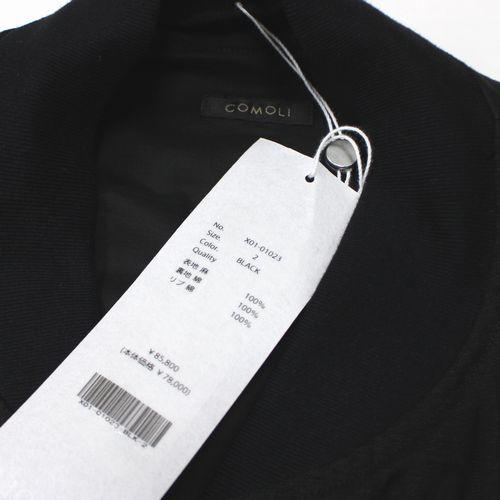 COMOLI コモリ 23SS リネンWクロス ジップブルゾン 2 ブラック : unstitch Yahoo!店 - 通販 - Yahoo!ショッピング