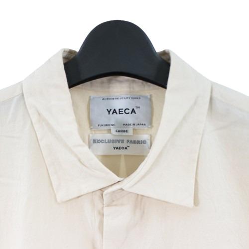 YAECA ヤエカ COMFORT SHIRT WIDE SQUARE コンフォートシャツ L ベージュ : unstitch Yahoo!店 - 通販 - Yahoo!ショッピング