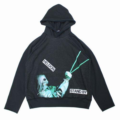 UNDERCOVER アンダーカバー 25AW 前身総柄 タチキリハギHOODIE_S.B HELDON パーカー 4 チャコール ...