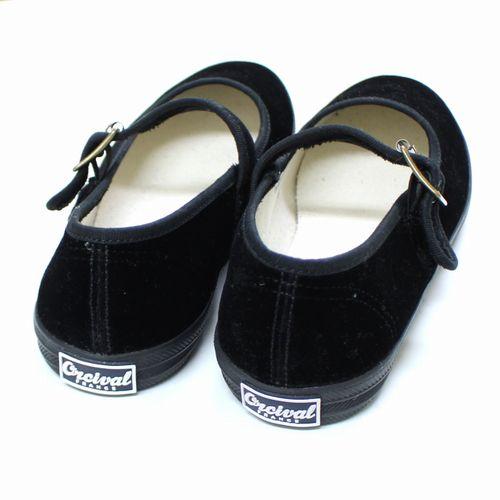 Orcival オーシバル STRAP SHOES ベルベットストラップシューズ 22.5 ブラック : unstitch Yahoo!店 ...