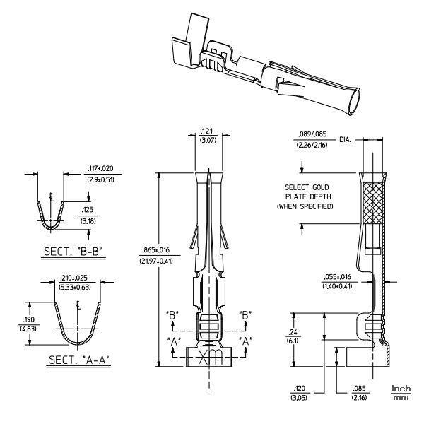 モレックス Molex コンタクトピン 1189-A(P901)L 50本入 : ユニバーサルネットショップ - 通販 - Yahoo!ショッピング