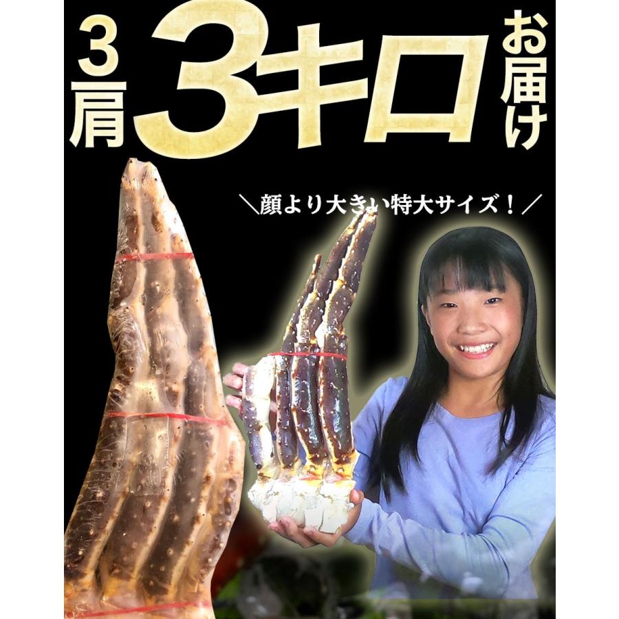 おさかな問屋 魚奏 特大 生 タラバガニ 脚 3肩 5Lサイズ 3kg かに カニ 蟹 たらばかに タラバ蟹 king club BBQ 敬老 敬老の日 ギフト進物 : おさかな問屋魚奏 ...