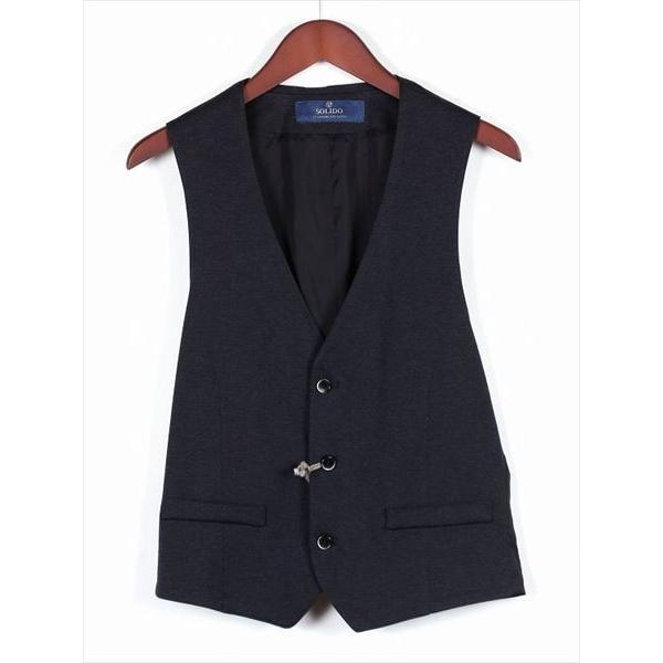 SOLIDO 【セール】SOLIDO ソリード OLIVO 度詰め天竺 3B ジレ ベスト ネイビー MSL17S443 コットン 3つボタン 国内正規品 : un passo AVANTI ...