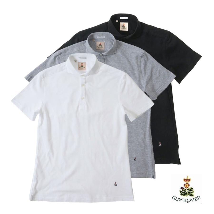 GUY ROVER ギローバー メンズ カッタウェイ 半袖 鹿の子 ポロシャツ ホリゾンタルカラー pc207-531500 国内正規品 : un passo AVANTI - 通販 ...