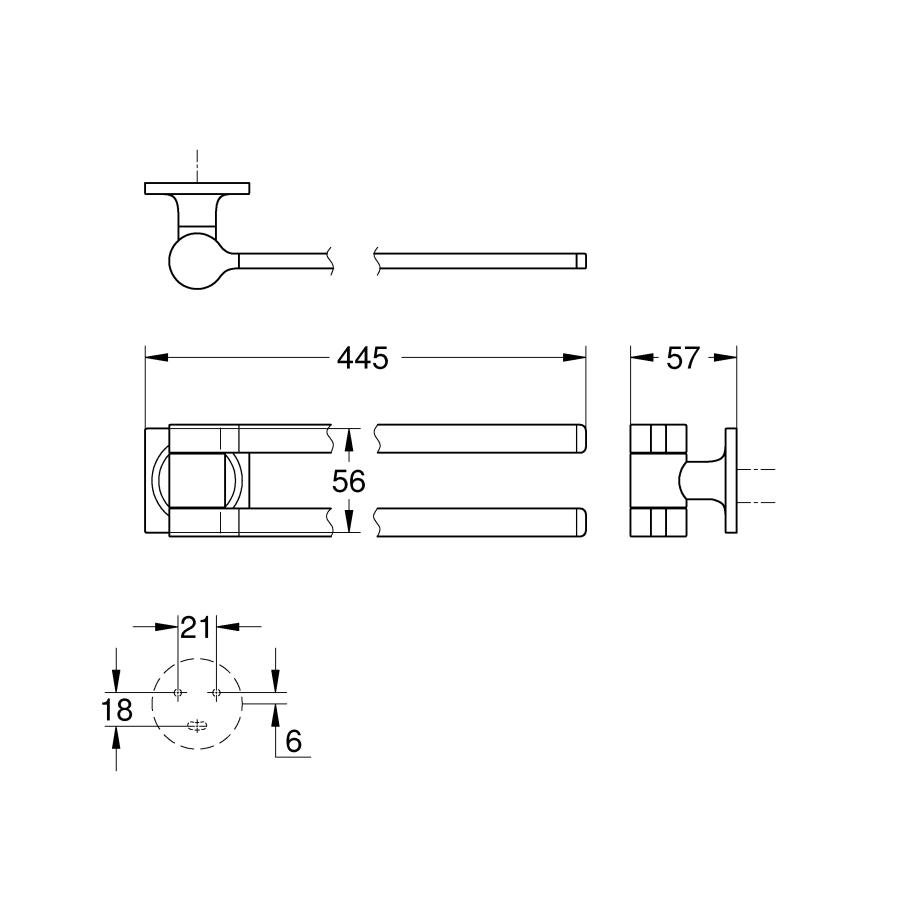 【直送商品】GROHE[グローエ] 【4034210J】 ダブルタオルホルダー アリュール : 住宅設備のプロショップDOOON!! - 通販 ...