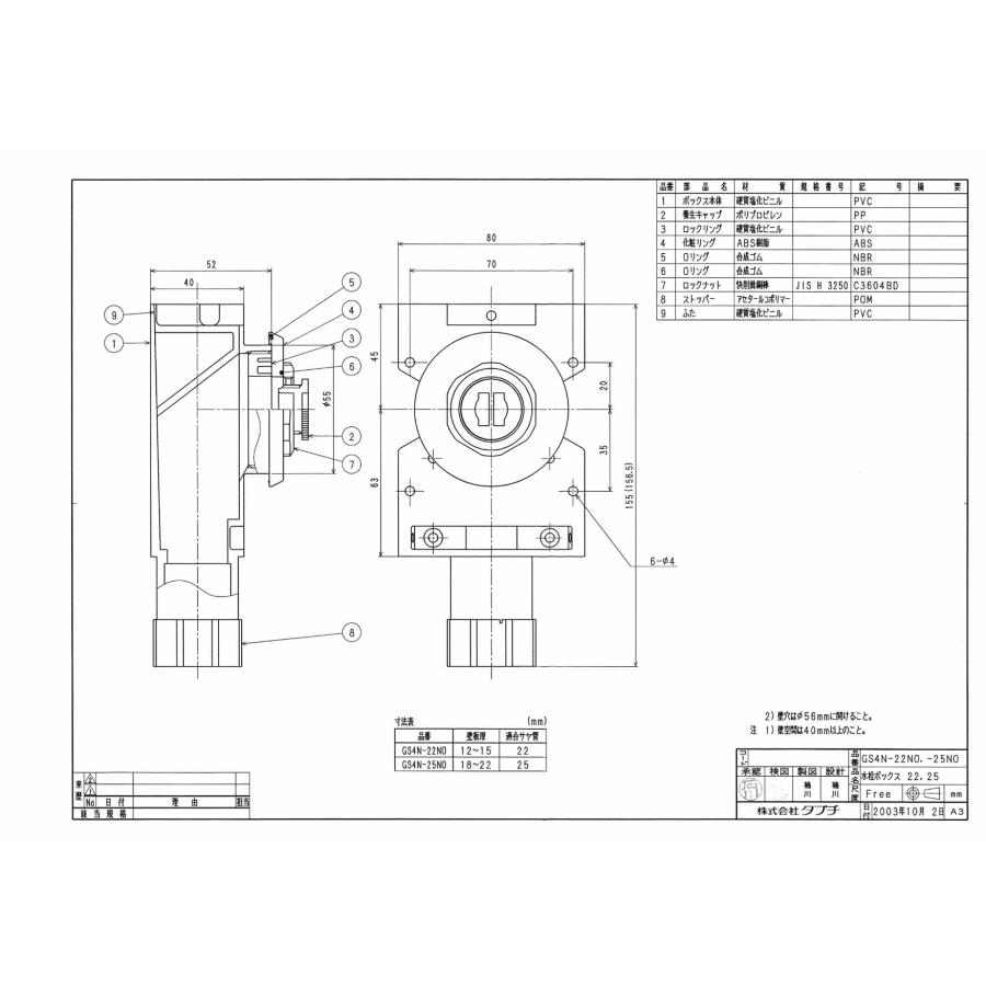 タブチ TBC TABUCHI 【60000900】 水栓ボックス 22 水栓ボックス本体MMBX用水栓ボックス 品番：GS4N-22NO : 住宅設備のプロショップDOOON!! - 通販 ...