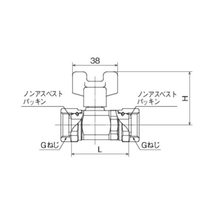オンダ製作所 ONDA 【AE12-13M】 AE型BV1/2 : 住宅設備のプロショップDOOON!! - 通販 - Yahoo!ショッピング