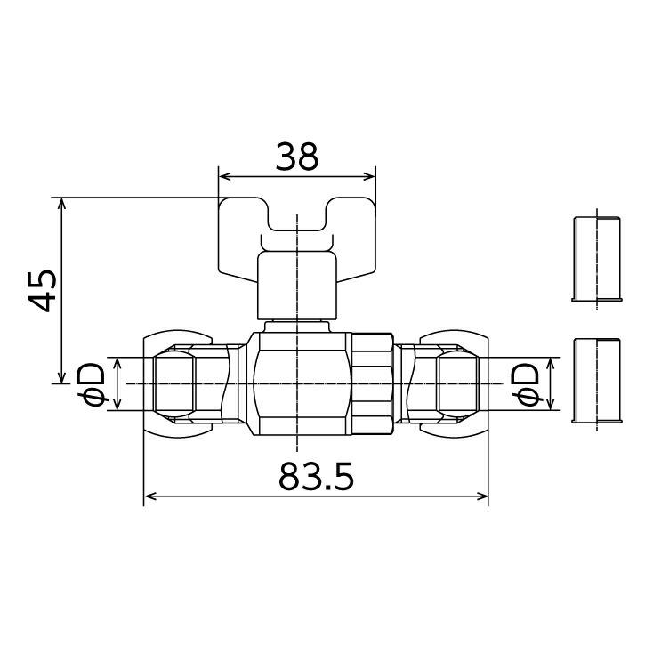 オンダ製作所 ONDA 【AJ3-09】 AJ型BV9.52 : 住宅設備のプロショップDOOON!! - 通販 - Yahoo!ショッピング