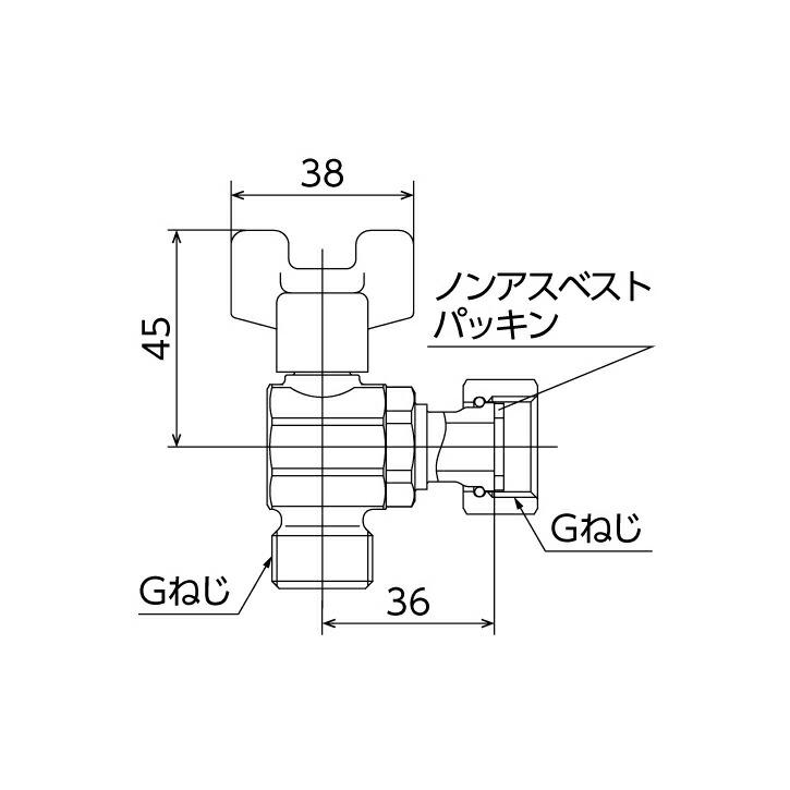 オンダ製作所 ONDA 【AL8-13M-S】 AL型BV1/2 : 住宅設備のプロショップDOOON!! - 通販 - Yahoo!ショッピング