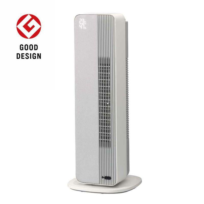 コイズミ 小泉成器 【KHF-12243/H】 送風機能付ファンヒーター ホット＆クール プレミアムタワーファン ライトグレー : 住宅設備の ...