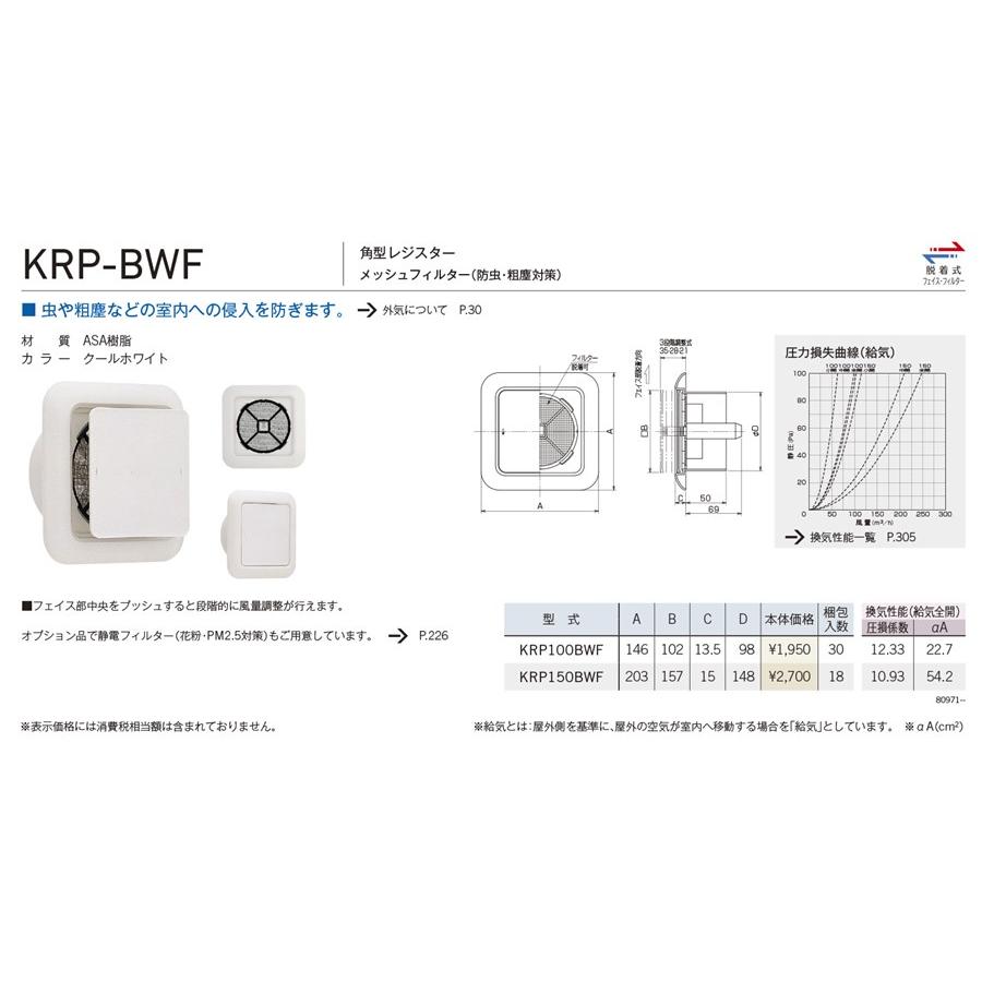 ユニックス 【KRP100BWF】 KRP-BWF 室内用製品 樹脂製 レジスター 角型レジスター メッシュフィルター(防虫・粗塵対策)換気口 手配後キャンセル不可商品 : 住宅設備のプロ ...