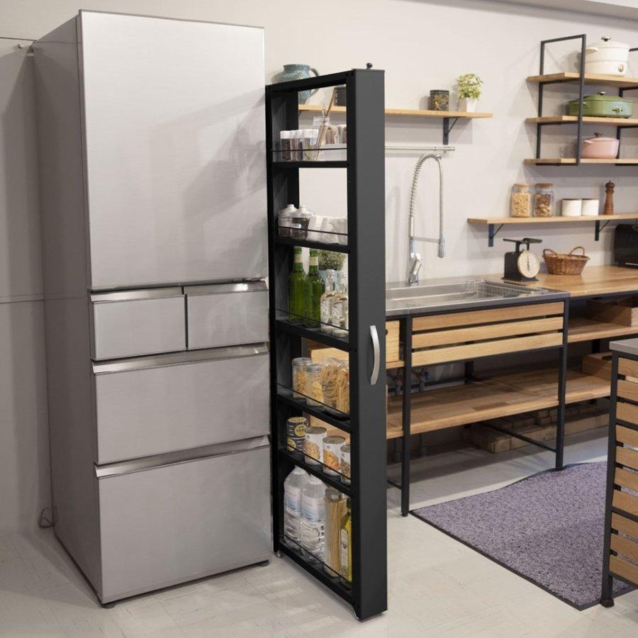 田窪工業 TAKUBO トールワゴン Tall Wagon 幅 10cm 高165cm マットブラック MATT BLACK NWH-100K : 住宅設備のプロショップDOOON ...