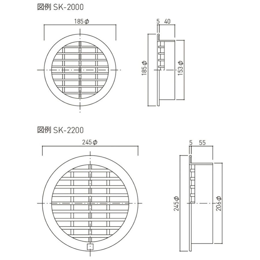 神栄ホームクリエイト 【SK-2000 網付】 床下換気口 ステンレス網付 : 住宅設備のプロショップDOOON!! - 通販 - Yahoo!ショッピング