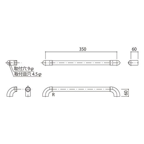 神栄ホームクリエイト バリアフリー商品 BL補助手摺 SK-BF-T35 :sk-bf-t35:住宅設備のプロショップDOOON!! - 通販 - Yahoo!ショッピング