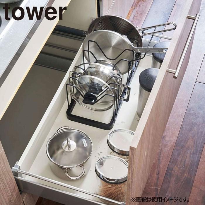 LIXIL INAX リクシル 【SL-KG-YJ-0464】 シンク下 伸縮鍋蓋＆フライパンスタンド タワー／ブラック[3841]／キッチン用品 [YJ-0464] : 住宅設備のプロ ...