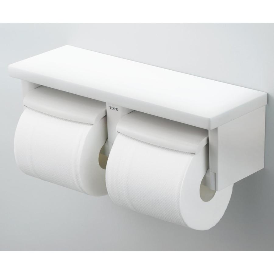 TOTO あすつく 棚付2連紙巻器 YH650 芯ありペーパー対応タイプ 樹脂製 （YH60N後継品） フロントワンタッチ ワンハンドカット ペーパー幅105〜114mm : 住宅設備のプロ ...