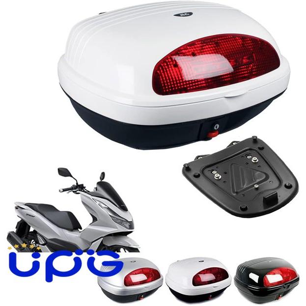 PCX専用 ボックス&キャリアセット ホワイト 容量43L 取付簡単。 リアボックス バイクボックス トップケース バイク ボックス : UPG - 通販 - Yahoo!ショッピング