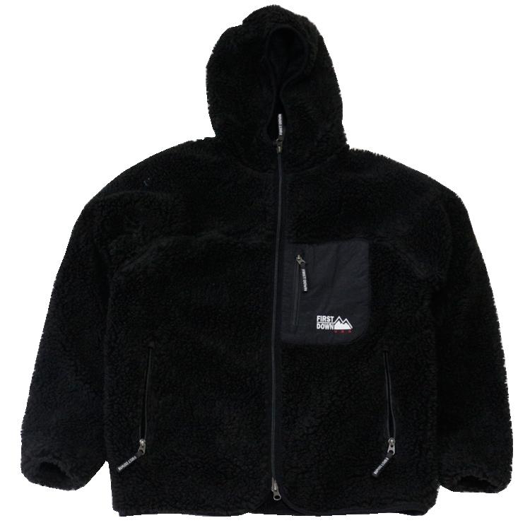 FIRST DOWN ファーストダウン BOA PARKA ボア パーカー メンズ フーディー レディース ユニセックス 防寒 秋冬 ブラック ホワイト チャコール :f342557c ...