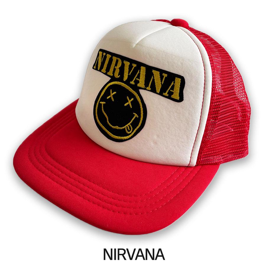 RANCID NIRVANA AC/DC メッシュ キャップ 帽子 cap キッズ ジュニア 男の子 女の子 子供 小学生 中学生 ...