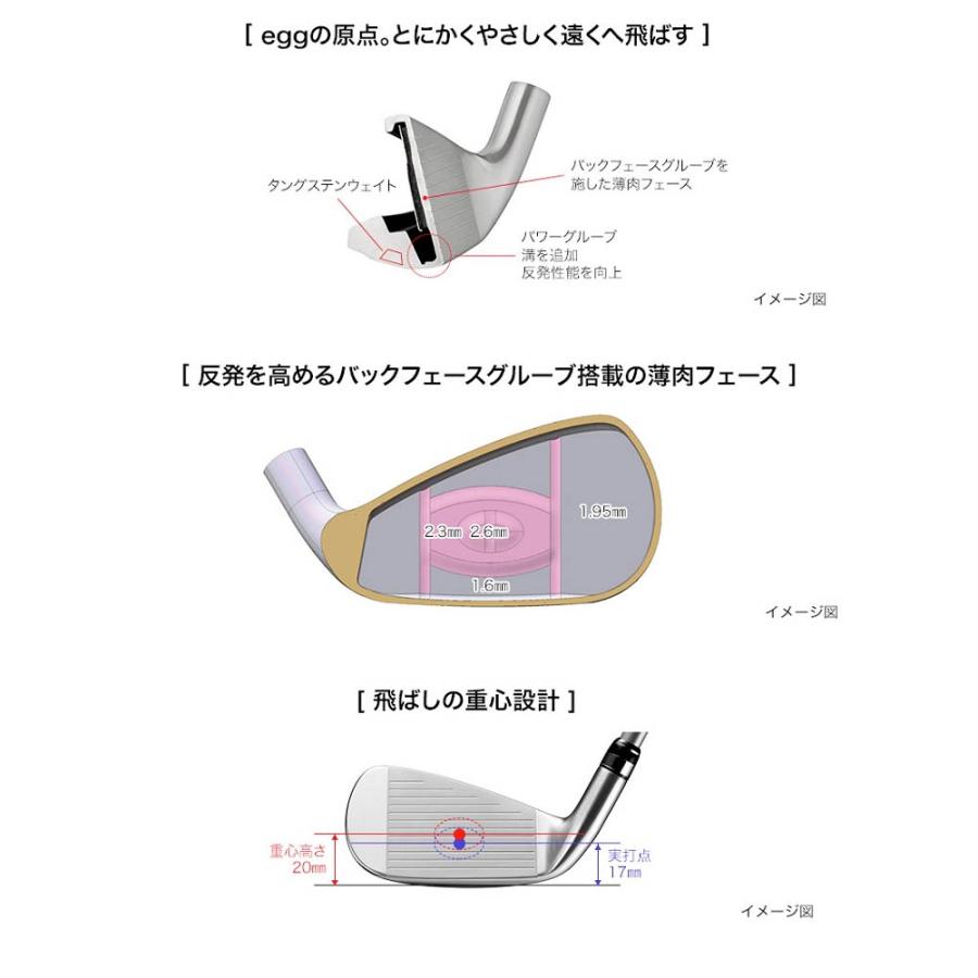 PRGR NEW egg アイアン 単品 ウェッジ AW・AS・SW 高反発×低重心 ストロングロフト対応 軽量カーボンシャフト搭載モデル ...