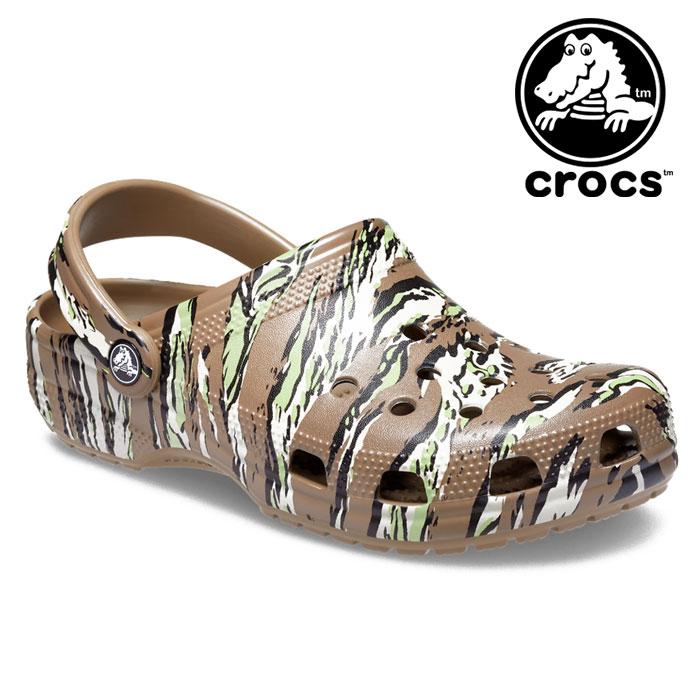 クロックス サンダル 迷彩柄 クラシック プリンテッド カモ クロッグ CROCS 206454 260 カーキ系 :CROCS-206454 ...
