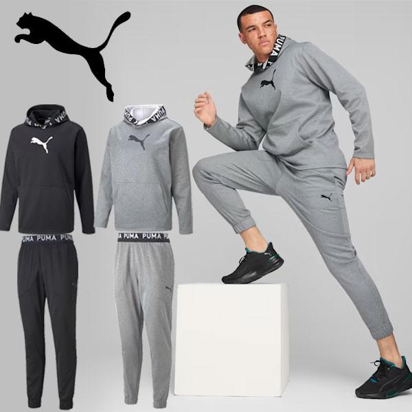 PUMA 即納可☆【PUMA】プーマ 裏起毛 パワーフリース ジャケット＆ ジョガーパンツ スウェット上下セット メンズ 521306 ...