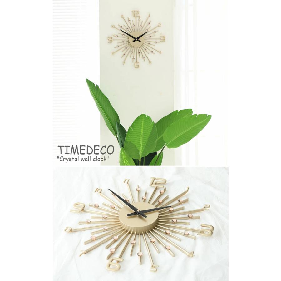 タイムデコ 掛け時計 TIMEDECO CRYSTAL WALL CLOCK クリスタル ウォールクロック GOLD SILVER RED ...