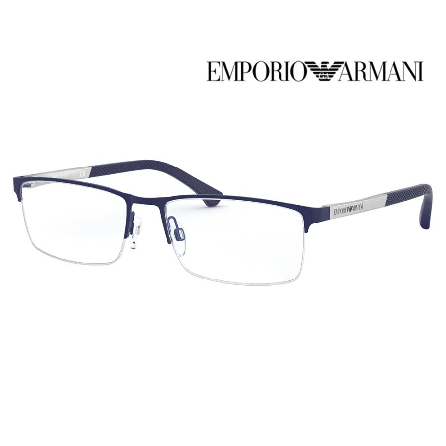 EMPORIO ARMANI エンポリオアルマーニ EA1041 3131 57 伊達 メガネ 眼鏡 ナイロール スクエア ...