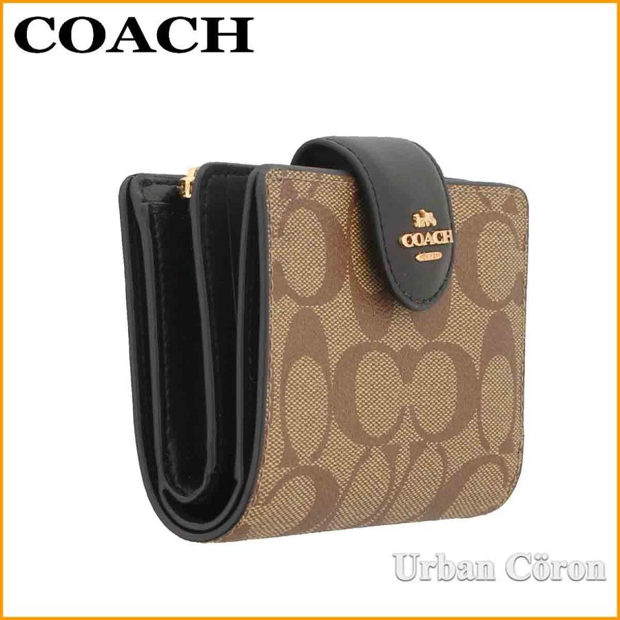 COACH（コーチ） 財布 二つ折り COACH C0082 カーキ×ブラック