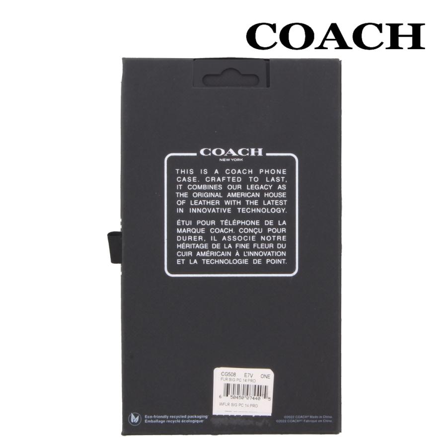 COACH コーチ 小物 スマホケース CG508 カーキマルチ シグネチャー フローラル IPHONE 14 PRO ケース E7V ...