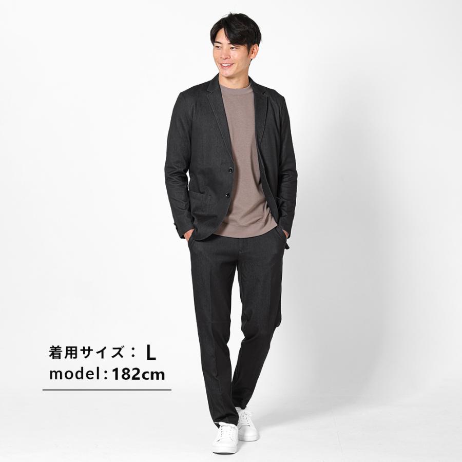 イージースラックス メンズ カジュアルスーツ デニムライク ストレッチ 伸縮 家庭洗濯 ビジネス オフィス 春 秋 アーバンスクエア 64341 : 64341 : URBAN SQUARE ...