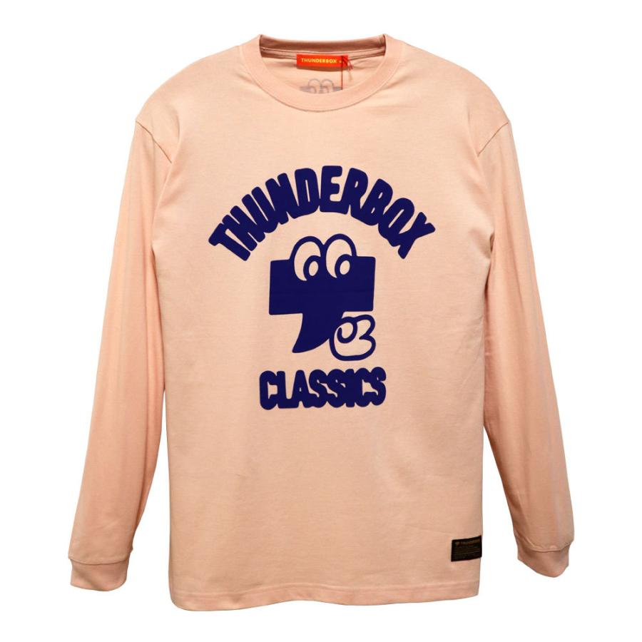 THUNDERBOX（サンダーボックス） THUNDERBOX TNDBkn L/S TEE | OFF PINK ロングスリーブ 長袖 Tシャツ カットソー ロゴ プリント オフピンク ...