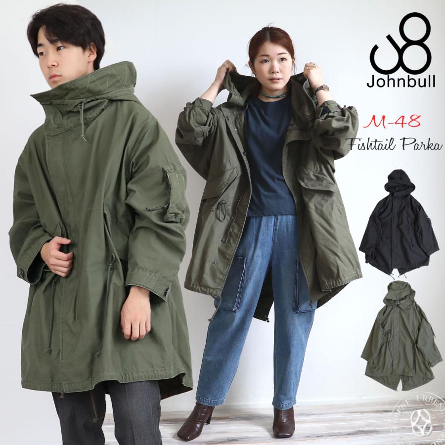 Johnbull フィッシュテールパーカー ジャケット TOP KHAKI ジョンブル M-48 ( tk233l03 ) トップカーキ モッズコート ミリタリー M-51 軽量 アウター ...