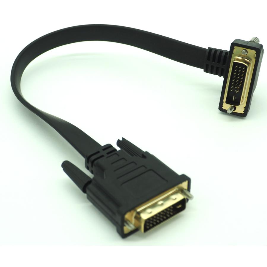 DVIケーブル DVI-D デュアルリンク 25pin ストレート オス - L字 フラット 30cm (端子含む) : うり坊 - 通販 ...